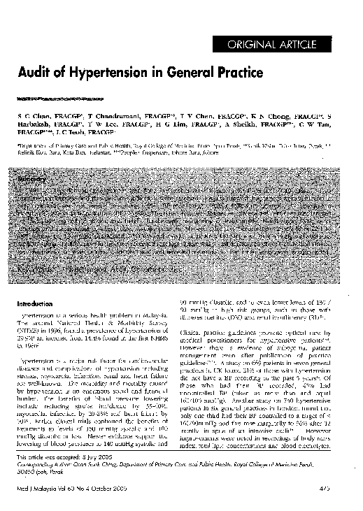 (PDF) An audit of hypertension in general practice | sook ching chan ...