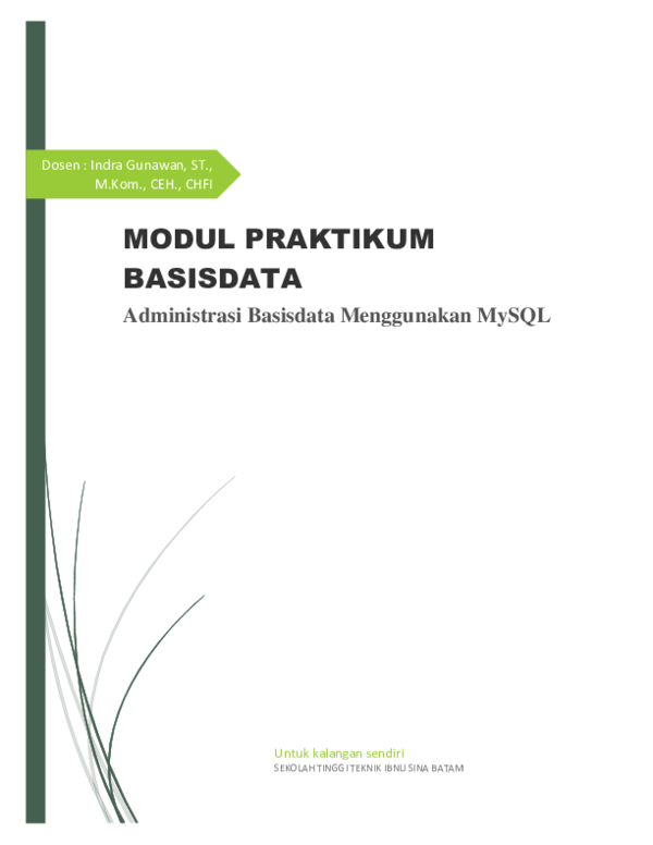 (PDF) Modul praktikum Basisdata