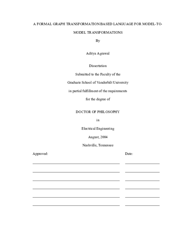 Pdf A Formal Graph Transformation Based Language For Model To Model Transformations