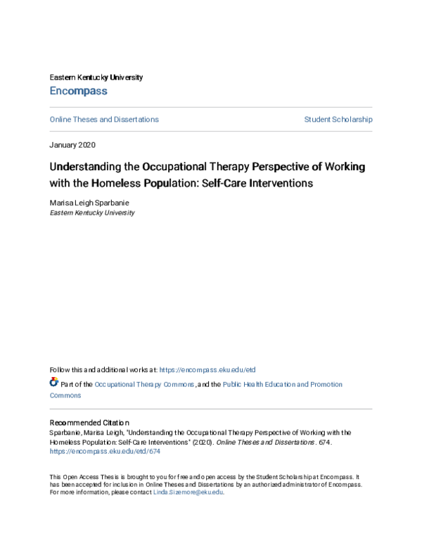 (PDF) Understanding the Occupational Therapy Perspective of Working ...