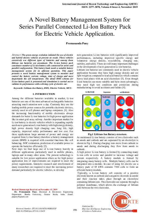 (PDF) A Novel Battery Management System for Series Parallel Connected ...
