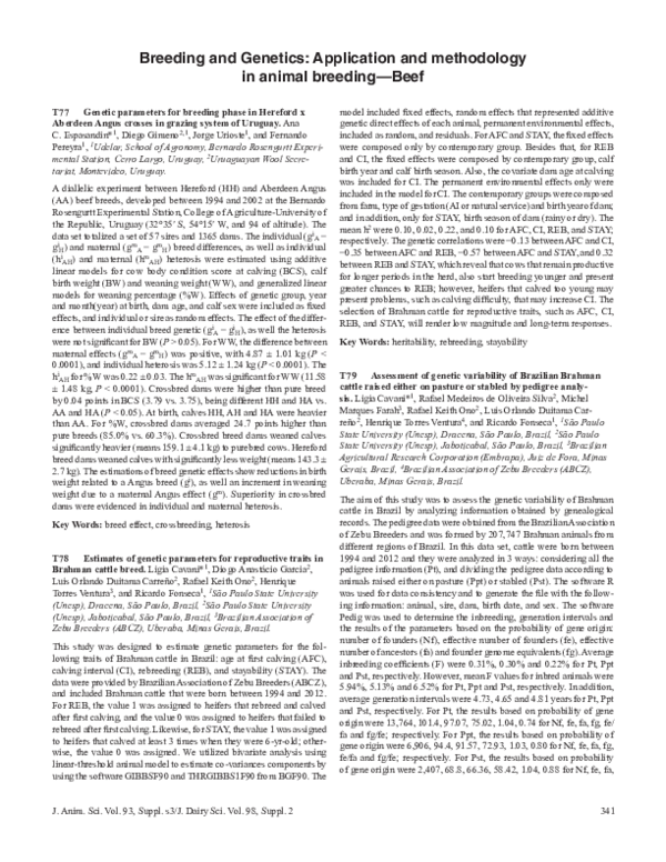 (PDF) Breeding and Genetics: Application and methodology in animal ...