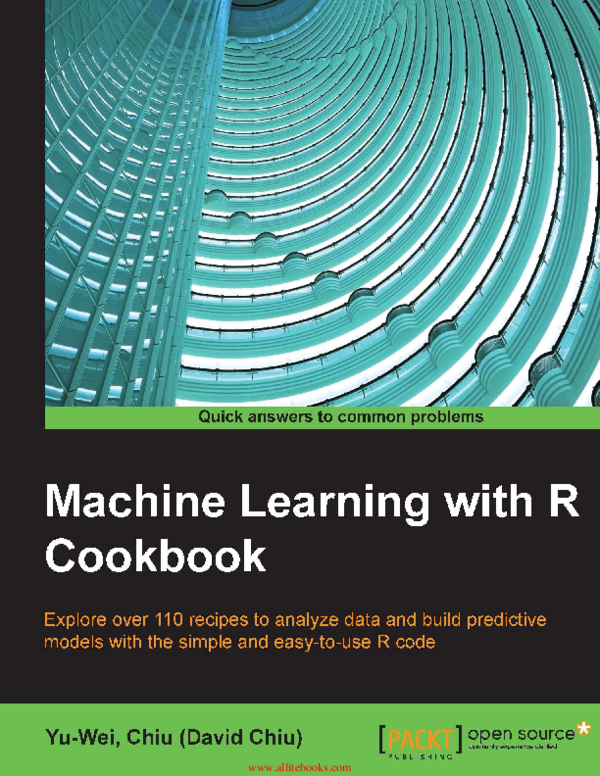 (PDF) Machine Learning With R Cookbook