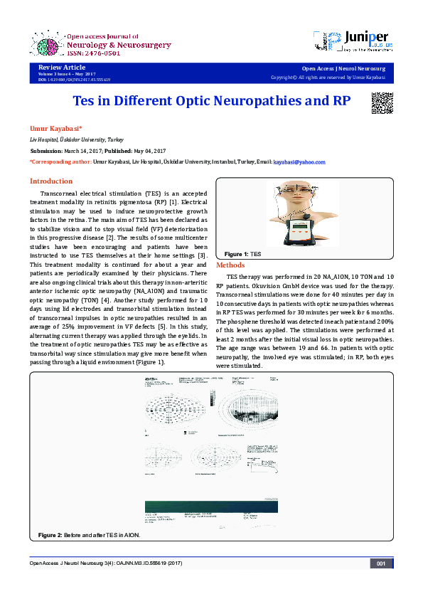 (PDF) TES in Different Optic Neuropathies and RP