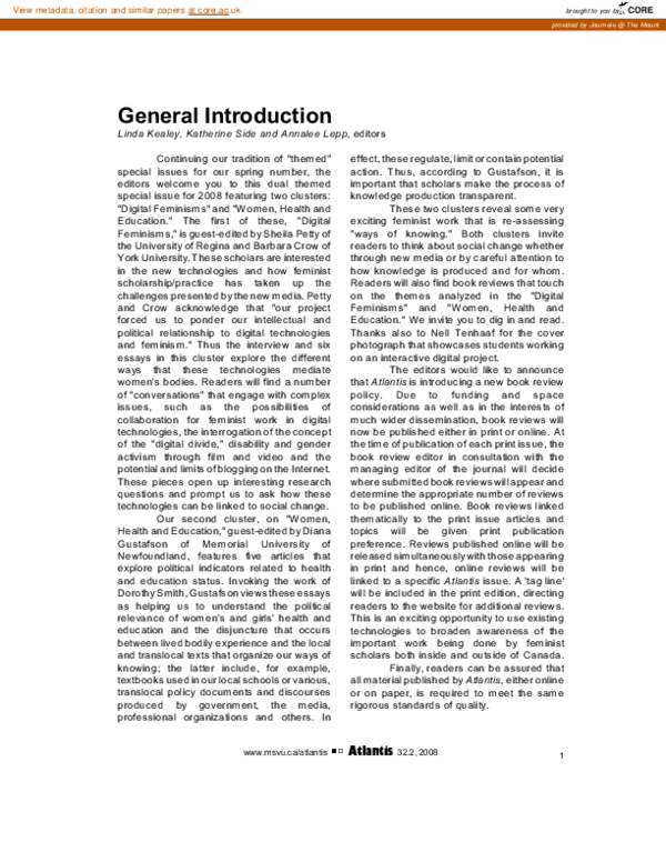 (PDF) General Introduction