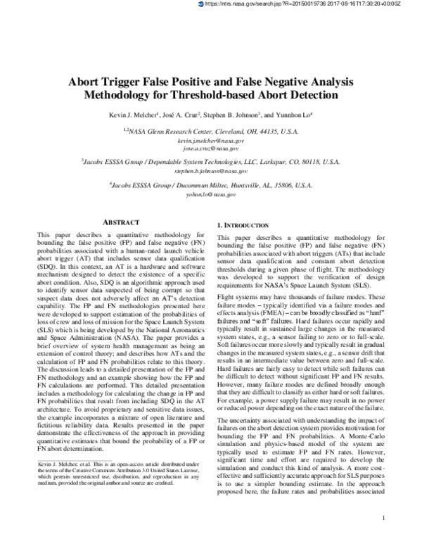 (PDF) Abort Trigger False Positive and False Negative Analysis ...