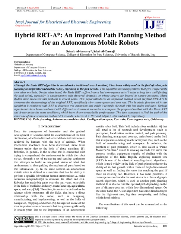 (PDF) Hybrid RRT-A*: An Improved Path Planning Method for an Autonomous ...