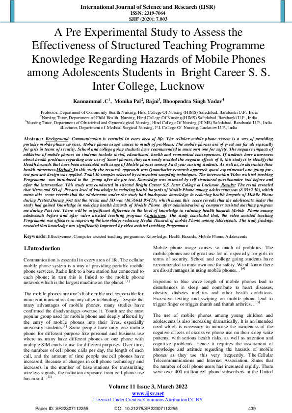 (PDF) Licensed Under Creative Commons Attribution CC BY A Pre ...