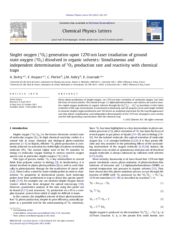 (PDF) Lifetime of Singlet Oxygen and Quenching by NaN3 in Mixed ...