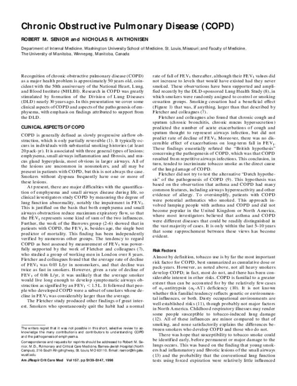 (PDF) Chronic Obstructive Pulmonary Disease (COPD)