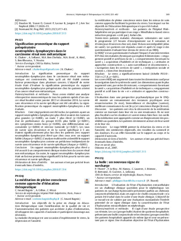(PDF) Signification pronostique du rapport préopératoire neutrophiles ...