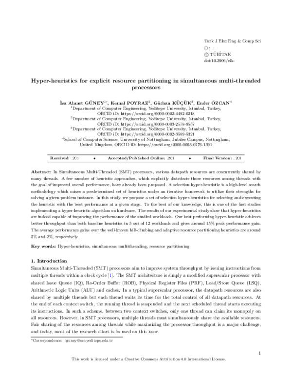 (PDF) Hyperheuristics for explicit resource partitioning in simultaneous multithreadedprocessors ...