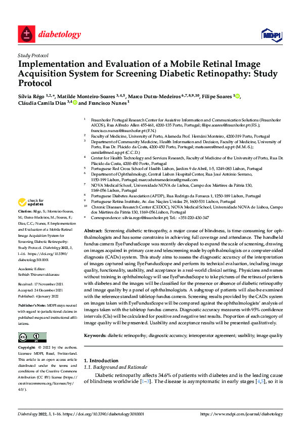 (PDF) Implementation and Evaluation of a Mobile Retinal Image Acquisition System for Screening ...