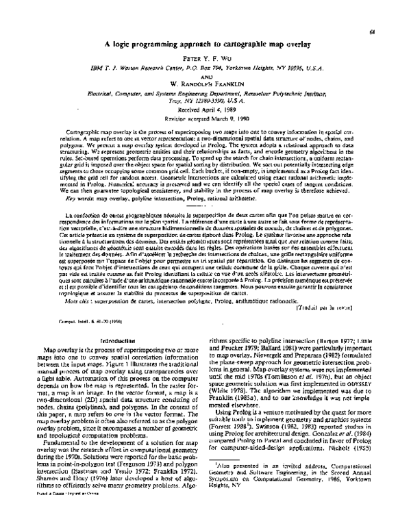 (PDF) A logic programming approach to cartographic map overlay