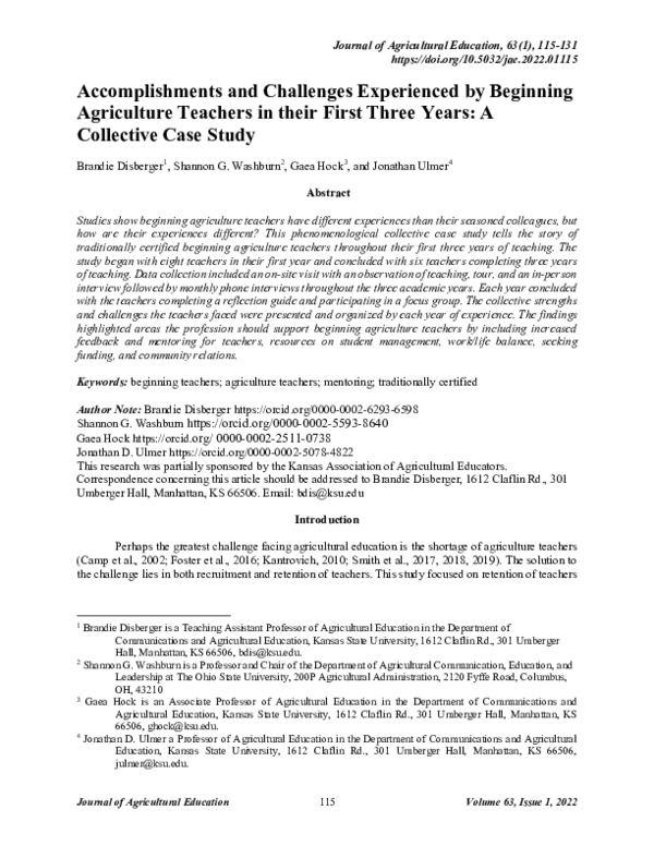 (PDF) Accomplishments and Challenges Experienced by Beginning ...