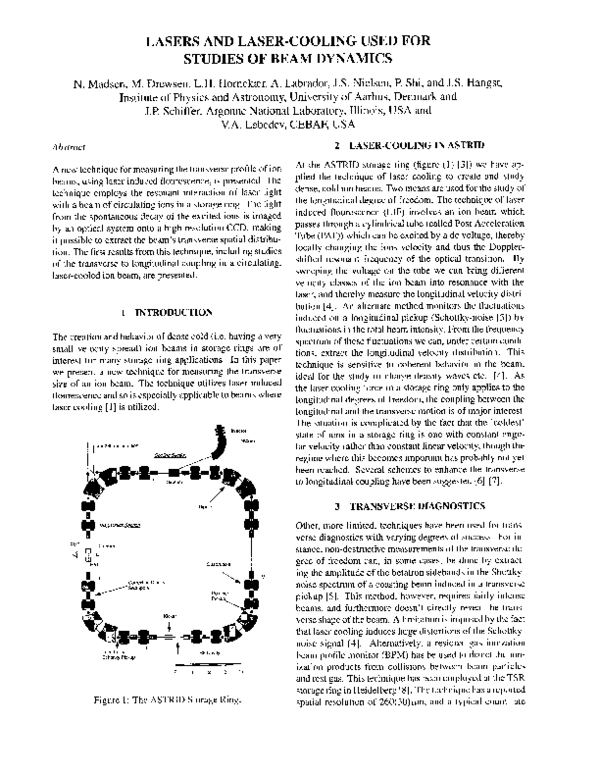 (PDF) Lasers and laser-cooling used for studies of beam dynamics