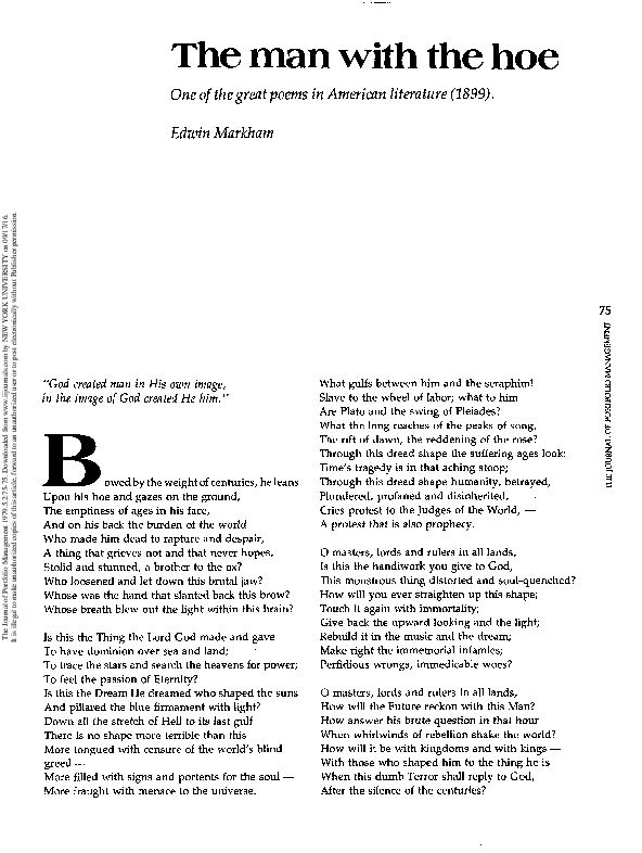 (PDF) The Man with the Hoe
