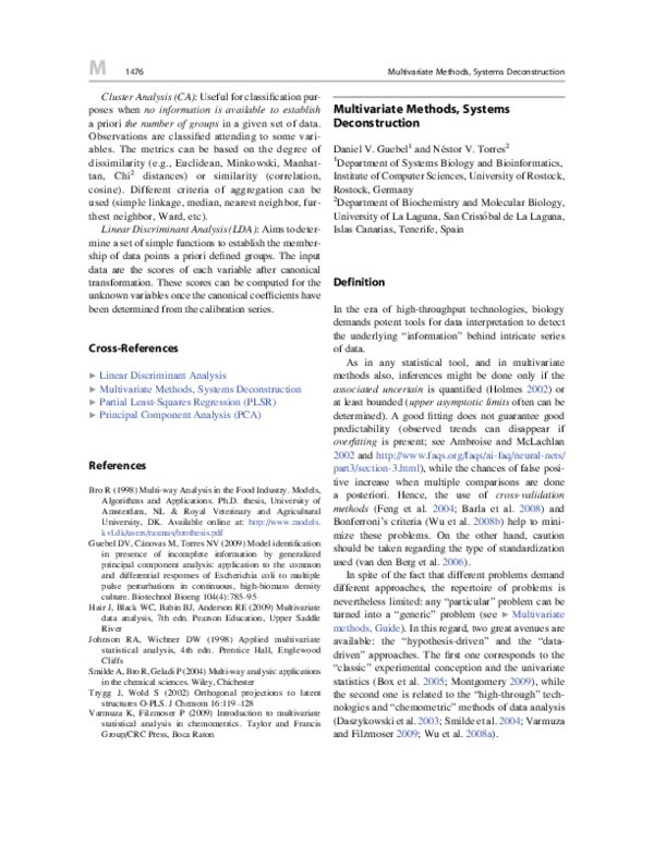 Pdf Linear Discriminant Analysis Multivariate Methods Systems 3136