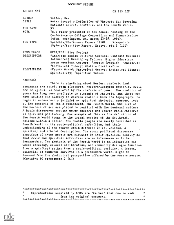 (PDF) Notes toward a Definition of Rhetoric for Emerging Nations ...
