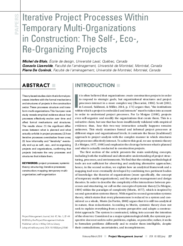(PDF) Iterative Project Processes within Temporary Multi-Organizations ...
