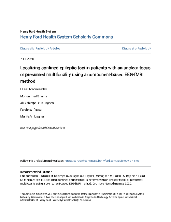 (PDF) Localizing confined epileptic foci in patients with an unclear focus or presumed ...