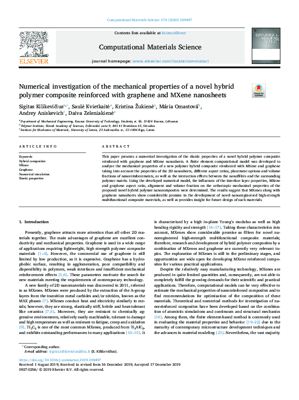 (PDF) Numerical investigation of the mechanical properties of the ...