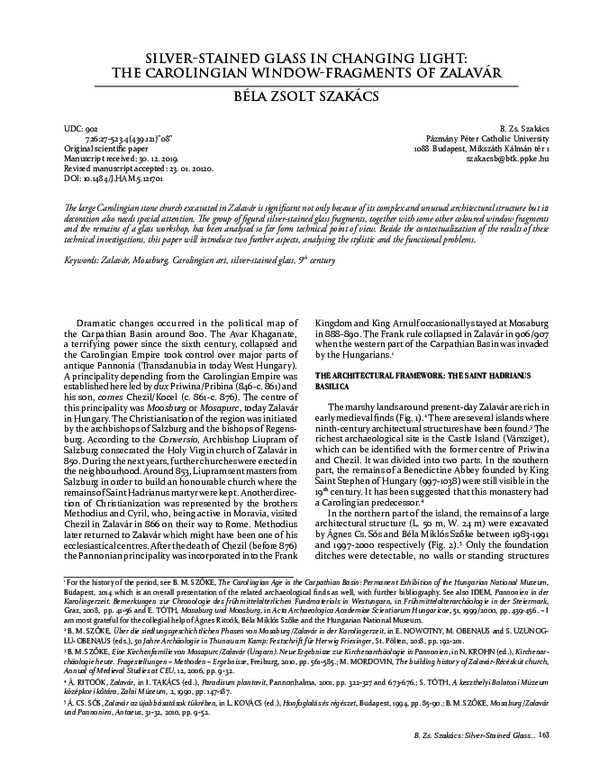 (PDF) Silver-Stained Glass in Changing Light: The Carolingian Window ...