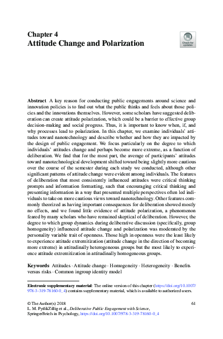 (PDF) Attitude Change and Polarization
