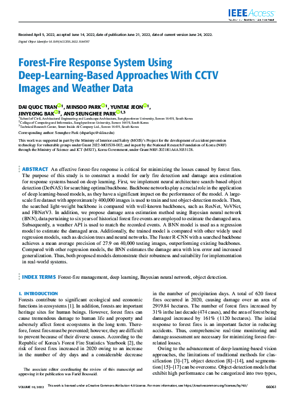 (PDF) Forest-Fire Response System Using Deep-Learning-Based Approaches ...