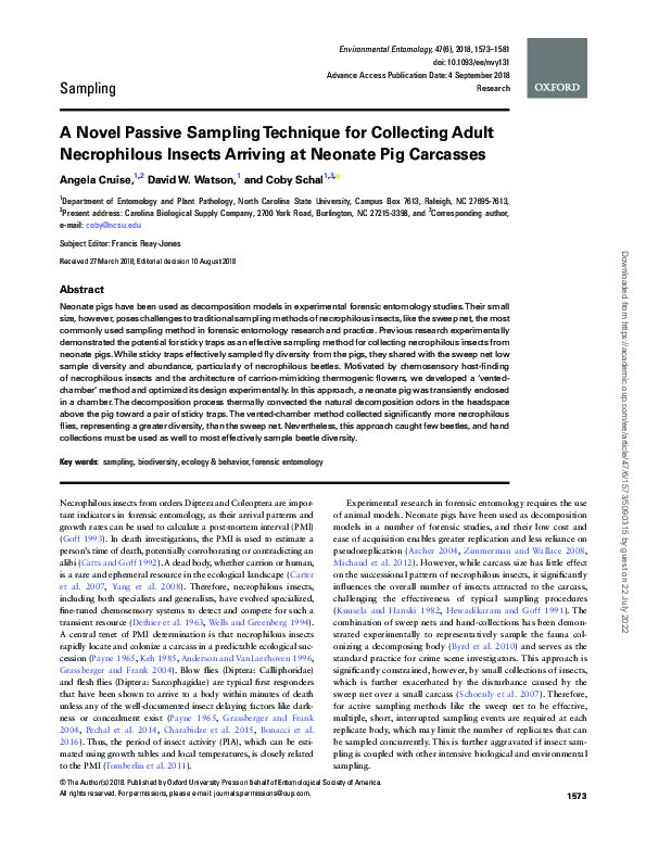 (PDF) A Novel Passive Sampling Technique for Collecting Adult ...