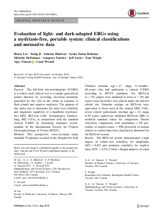 (PDF) Evaluation of light- and dark-adapted ERGs using a mydriasis-free ...