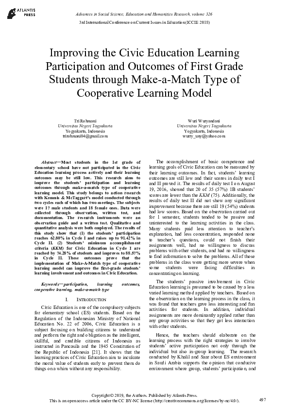 (PDF) Improving the Civic Education Learning Participation and Outcomes ...