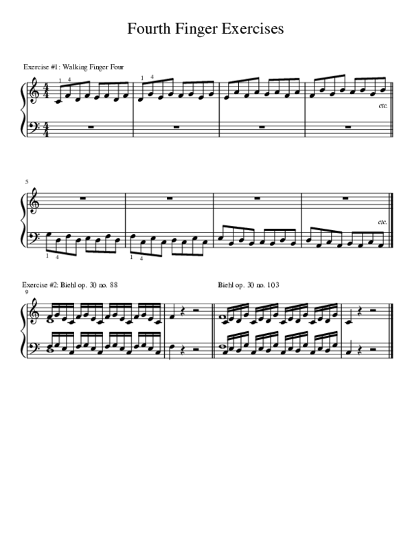 (PDF) Fourth Finger Exercises