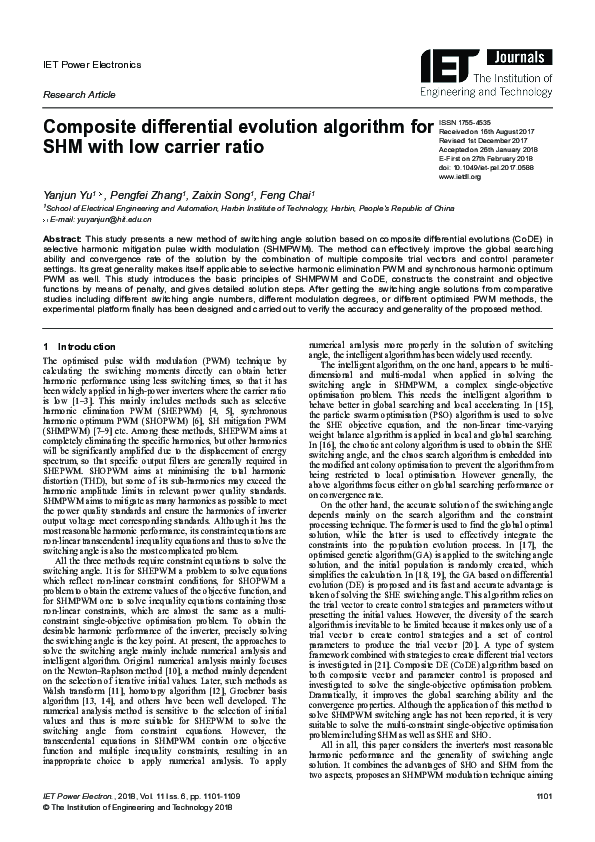 Pdf Composite Differential Evolution Algorithm For Shm With Low 6731