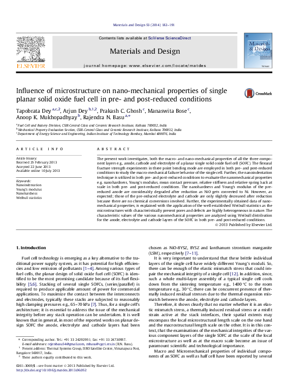 (PDF) Influence of microstructure on nano-mechanical properties of ...