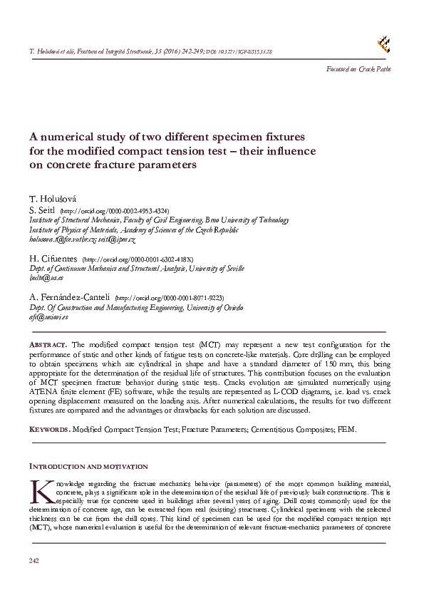 (PDF) A numerical study of two different specimen fixtures for the ...