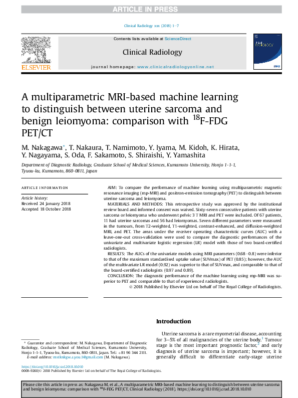 (PDF) A multiparametric MRI-based machine learning to distinguish ...