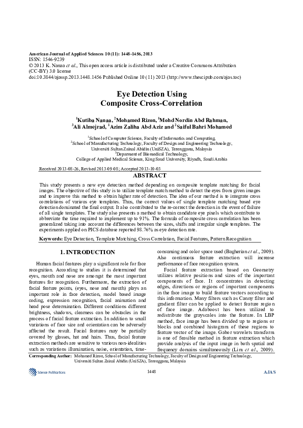 (PDF) Eye Detection Using Composite Cross-Correlation | SAIFUL BAHRI MOHAMED - Academia.edu