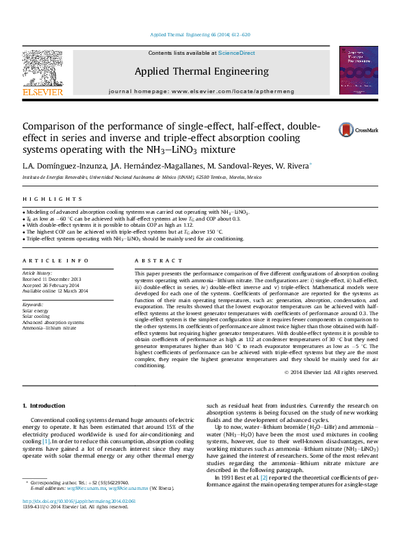 (PDF) Comparison of the performance of single-effect, half-effect ...