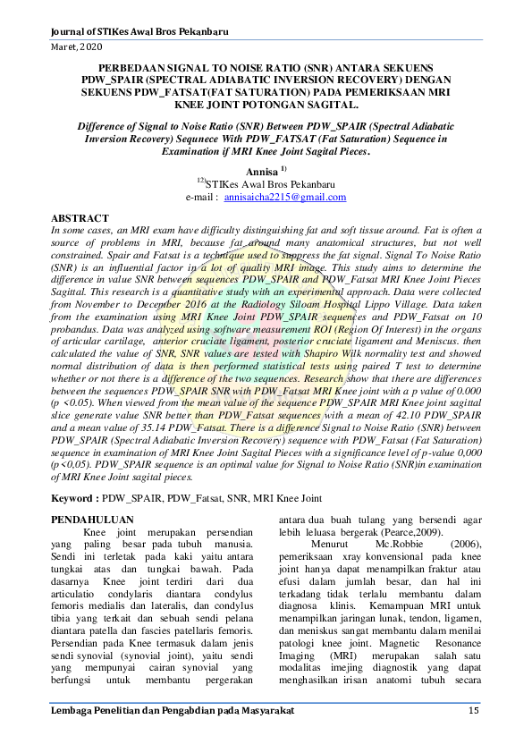 (PDF) Perbedaan Signal to Noise Ratio (SNR) Antara Sekuens PDW_Spair ...
