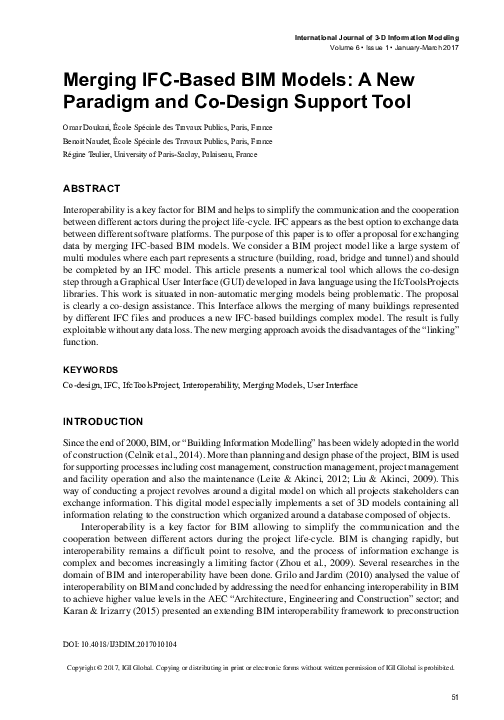 (PDF) Merging IFC-Based BIM Models: A New Paradigm and Co-Design ...