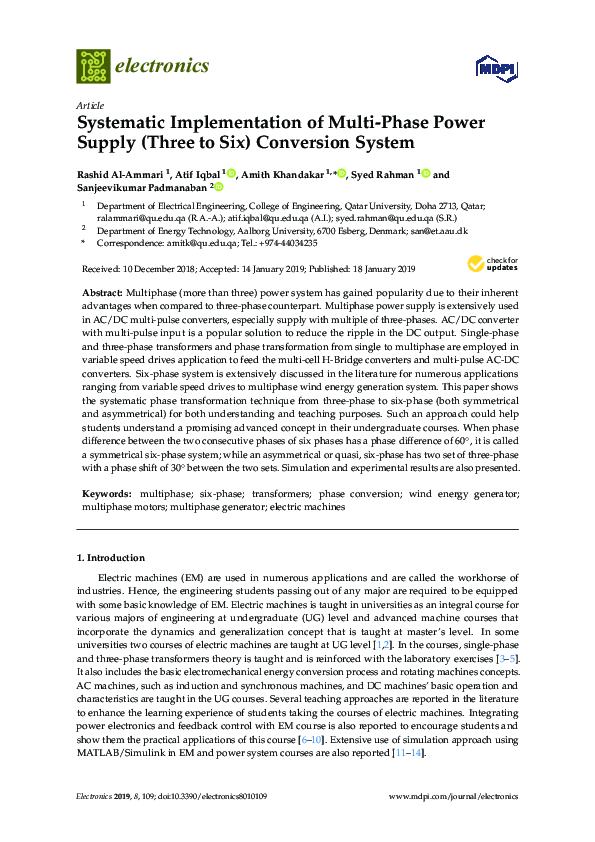 (PDF) Systematic Implementation of Multi-Phase Power Supply (Three to ...