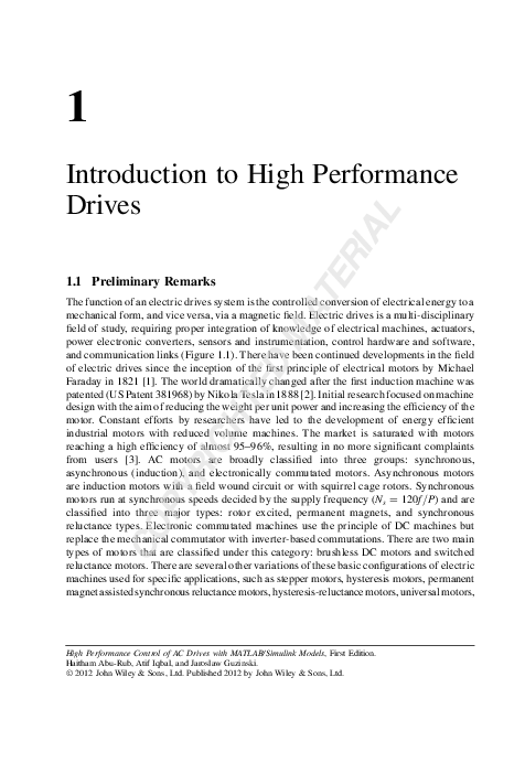 (PDF) Introduction to High Performance Drives