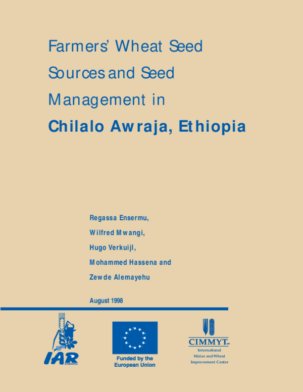 (PDF) Farmers' wheat seed sources and seed management in Chilalo Awraja ...