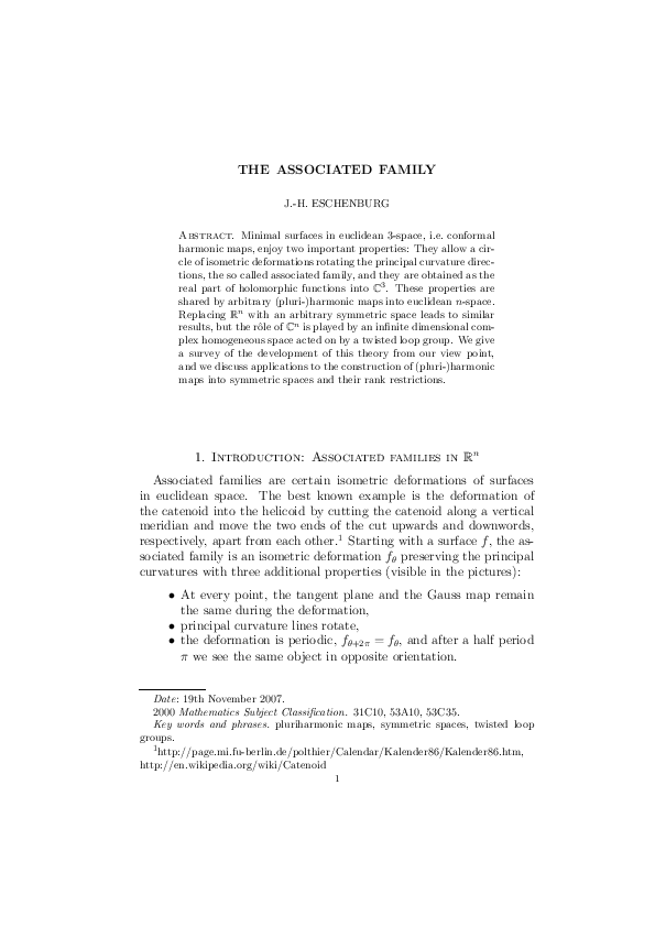 (PDF) The Associated Family
