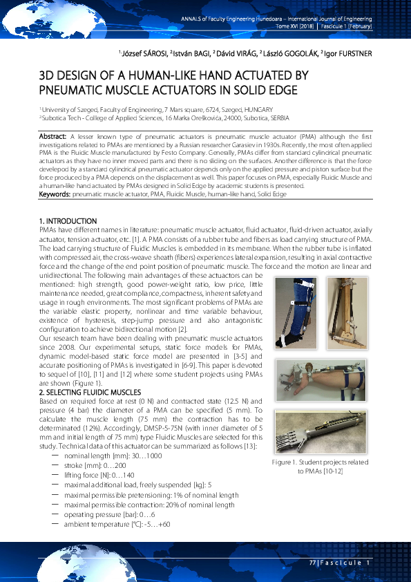 (PDF) 3D Design of a Human-Like Hand Actuated by Pneumatic Muscle ...