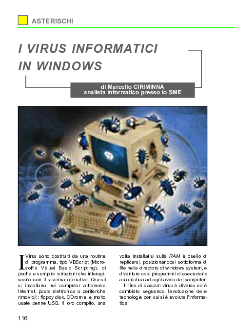 (PDF) I virus informatici in Windows