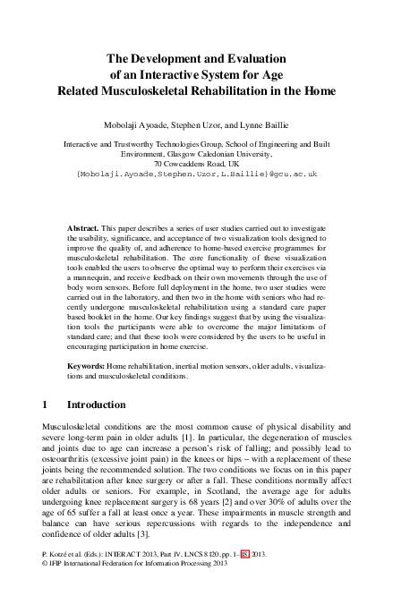 (PDF) The Development and Evaluation of an Interactive System for Age ...