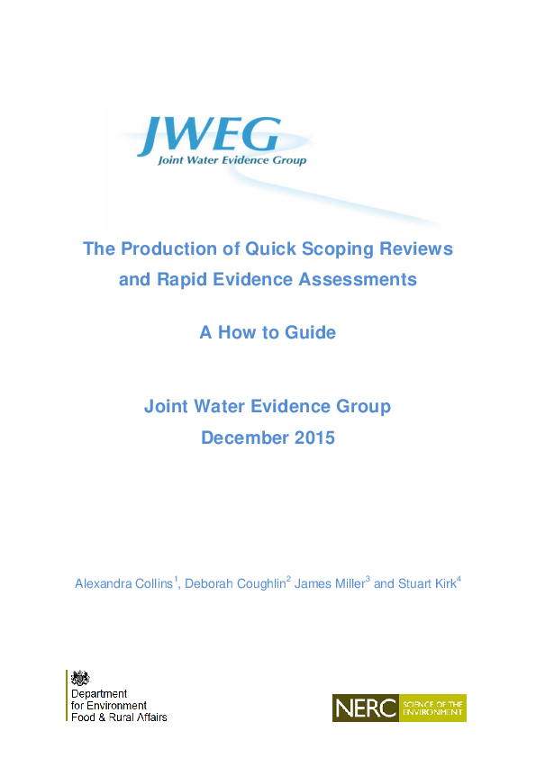 (PDF) The production of quick scoping reviews and rapid evidence ...