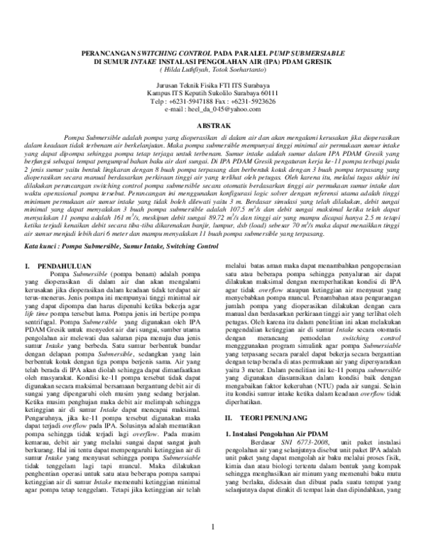 (PDF) Perancangan Switching Control Pada Paralel Pompa Submersible DI ...